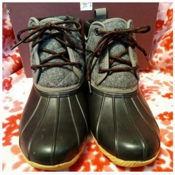 Skechers | Shoes | Skechers Duck Boots Waterproof Charcoal Gray Black ...